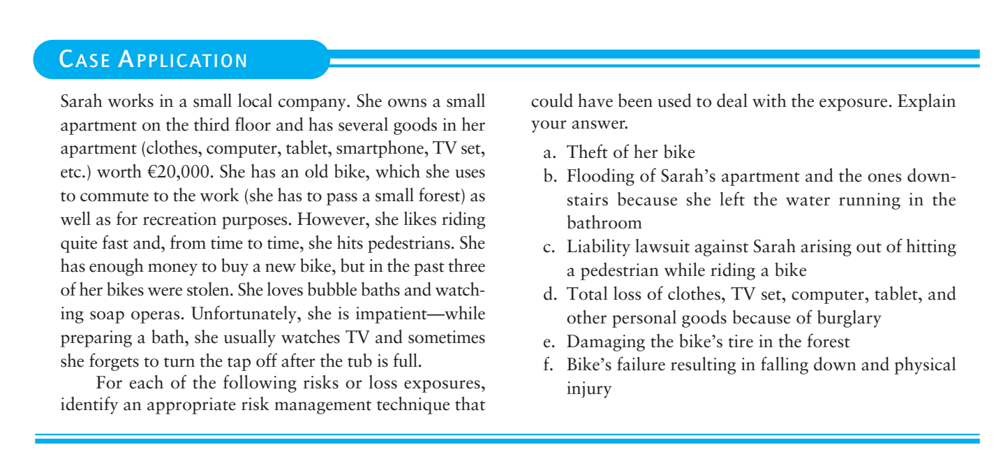 Solved CASE APPLICATION Sarah works in a small local | Chegg.com