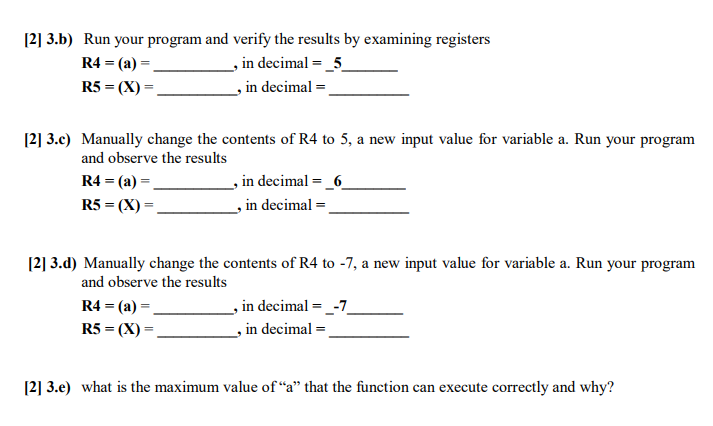 [20] 3) Implement the following arithmetic function | Chegg.com