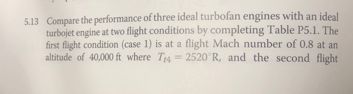 Solved pare the performance of three ideal turbofan engines | Chegg.com