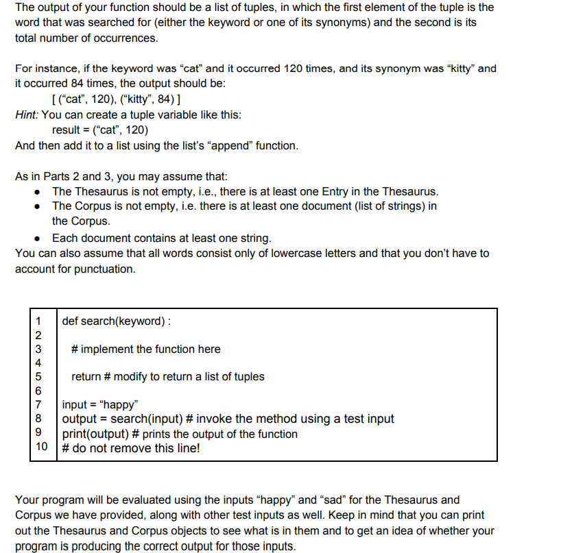 Solved Part 4: Implementing the Solution in Python Summary | Chegg.com