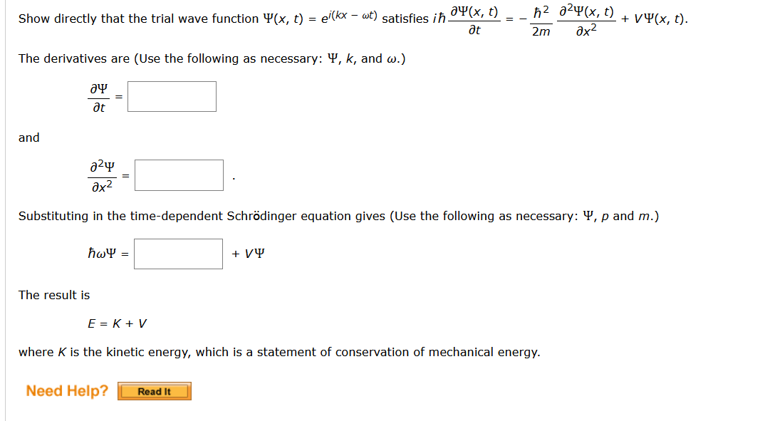 Solved Show directly that the trial wave function | Chegg.com