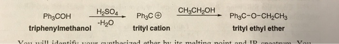 Solved CH3CH2OH Ph3COH triphenylmethanol Ph3C-O-CH2CH3 | Chegg.com