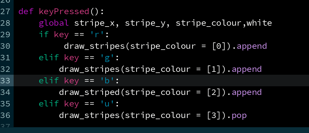 stripe_x =[] stripe_y =[] stripe_width =20 | Chegg.com