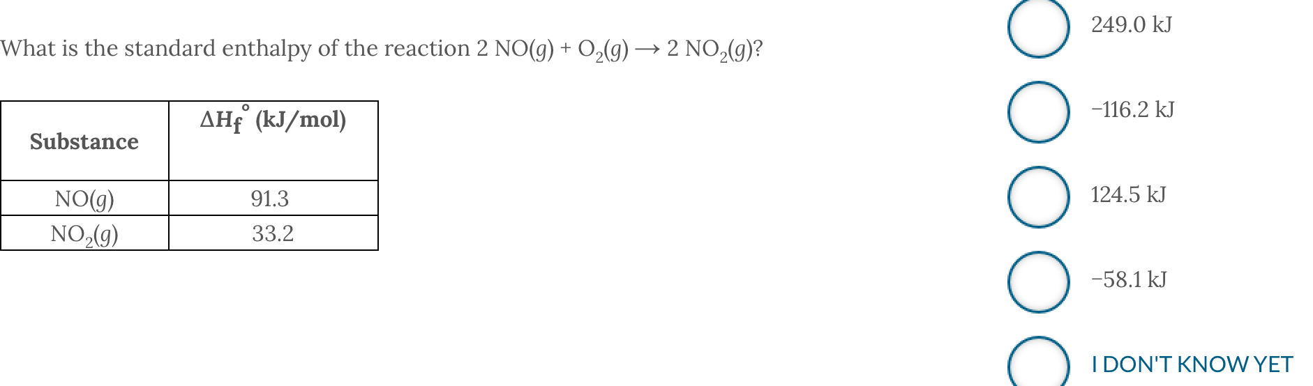 Solved What is the standard enthalpy of the reaction | Chegg.com