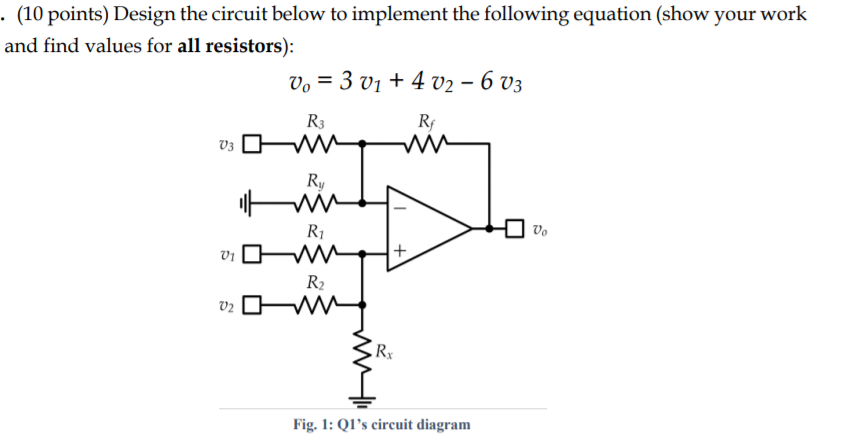 Solved · (10 points) Design the circuit below to implement | Chegg.com
