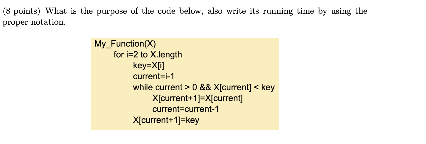 Solved (8 points) What is the purpose of the code below, | Chegg.com