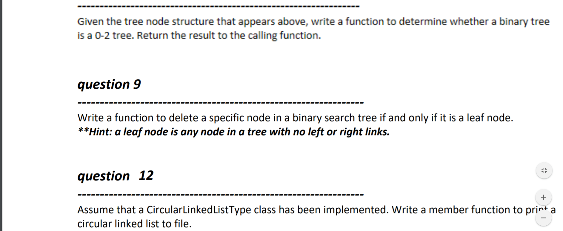 Solved Given the tree node structure that appears above, | Chegg.com