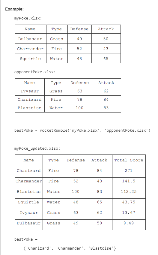 Function Name: rocketRumble Inputs: 1. (char) | Chegg.com