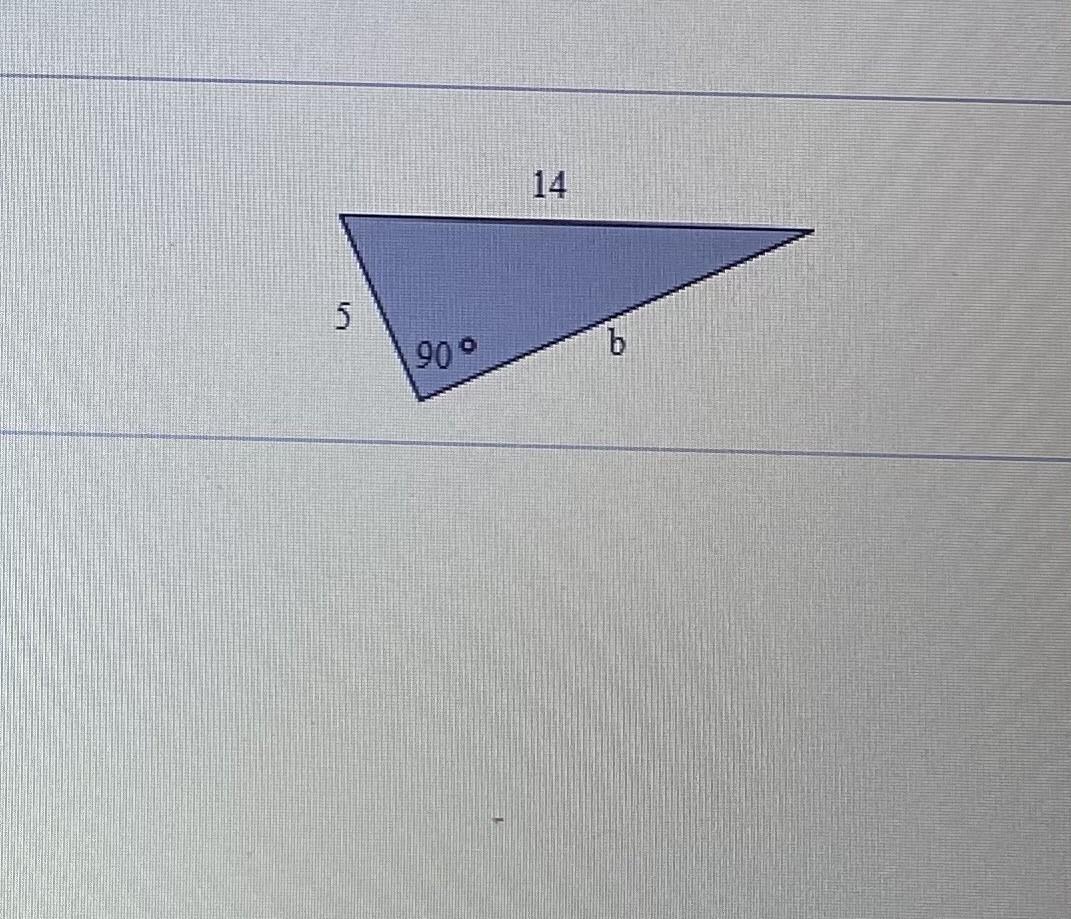 Solved Find the unknown length in the right triangle. | Chegg.com