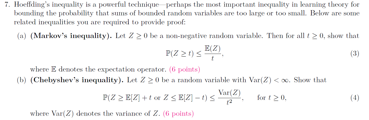 Solved 7. Hoeffding's inequality is a powerful technique | Chegg.com