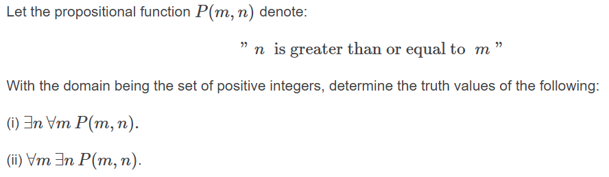Solved Let the propositional function P(m, n) denote: n is | Chegg.com