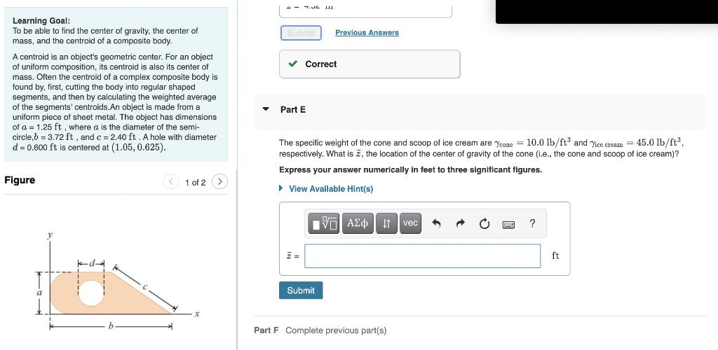Solved Learning Goal: To be able to find the center of | Chegg.com Solved Learning Goal: To be able to find the center of | Chegg.com