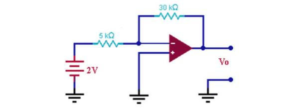 Solved 30 ΚΩ 5 ΚΩ M Vo 2V | Chegg.com