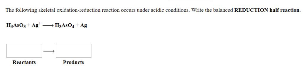 Solved The following skeletal oxidation-reduction reaction | Chegg.com