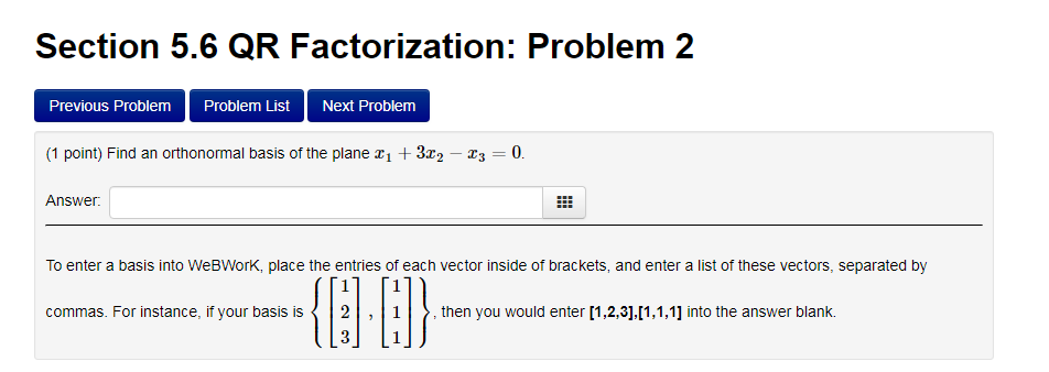 Solved Section 5 6 Qr Factorization Problem 2 Previous