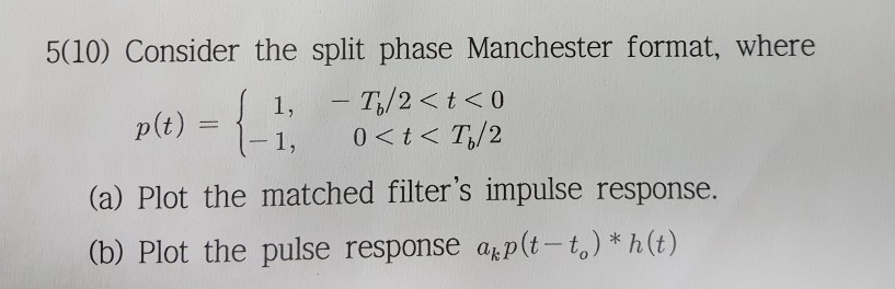 Solved 5. consider the split phase Manchester format, | Chegg.com