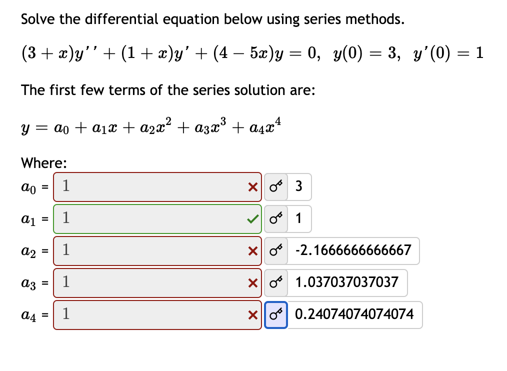 Solved Solve the differential equation below using series | Chegg.com