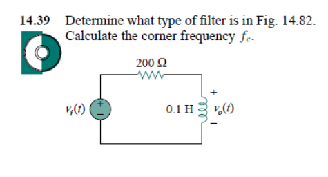 Solved Determine what type of filter is in Fig. 14.82. | Chegg.com