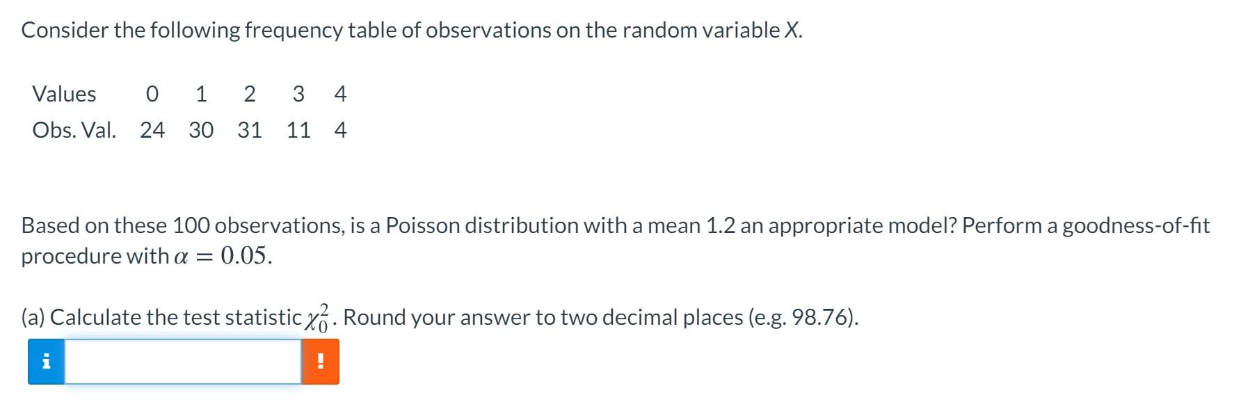 Solved Consider the following frequency table of | Chegg.com