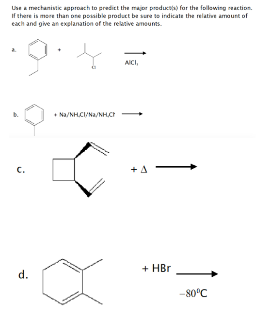 Solved Use a mechanistic approach to predict the major | Chegg.com