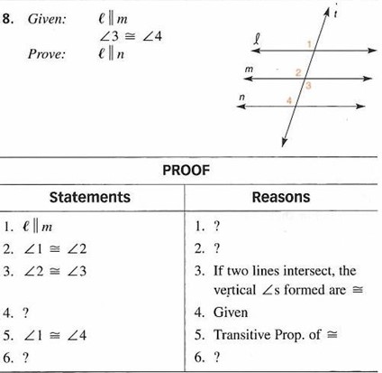 Solved 8. Given: ℓ∥m∠3≅∠4 Prove: ℓ∥n | Chegg.com