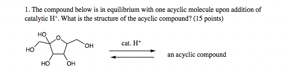 1. The compound below is in equilibrium with one | Chegg.com