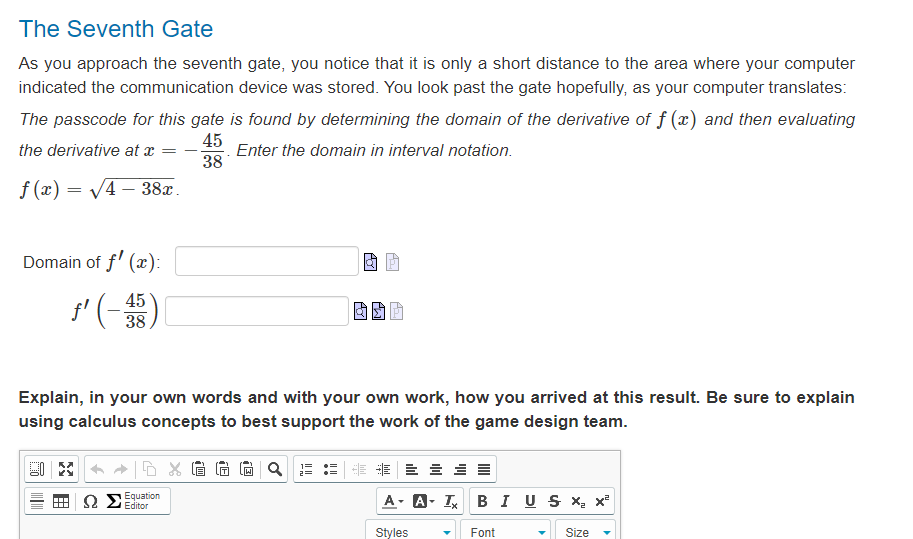Solved The Seventh Gate As you approach the seventh gate, | Chegg.com
