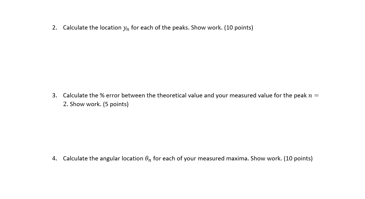 Solved Analysis Table 1 (5 points) d (um) 1 (nm) L (um) 3 | Chegg.com