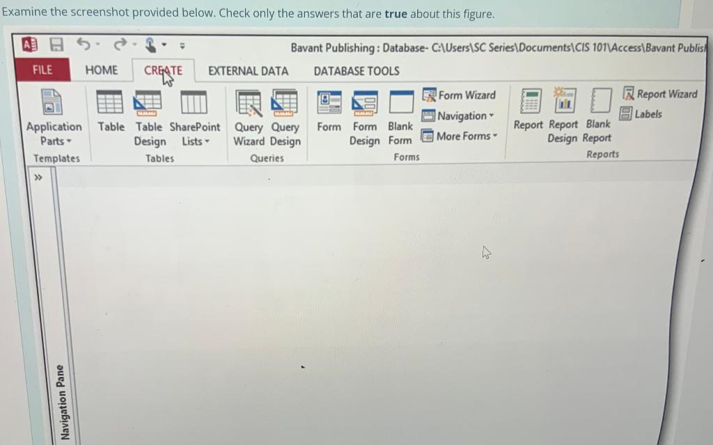 Solved xamine the screenshot provided below. Check only the | Chegg.com