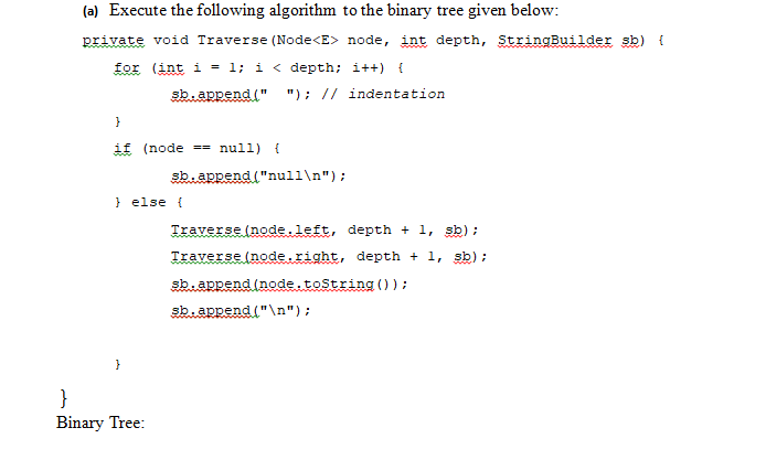 Solved (a) Execute the following algorithm to the binary | Chegg.com