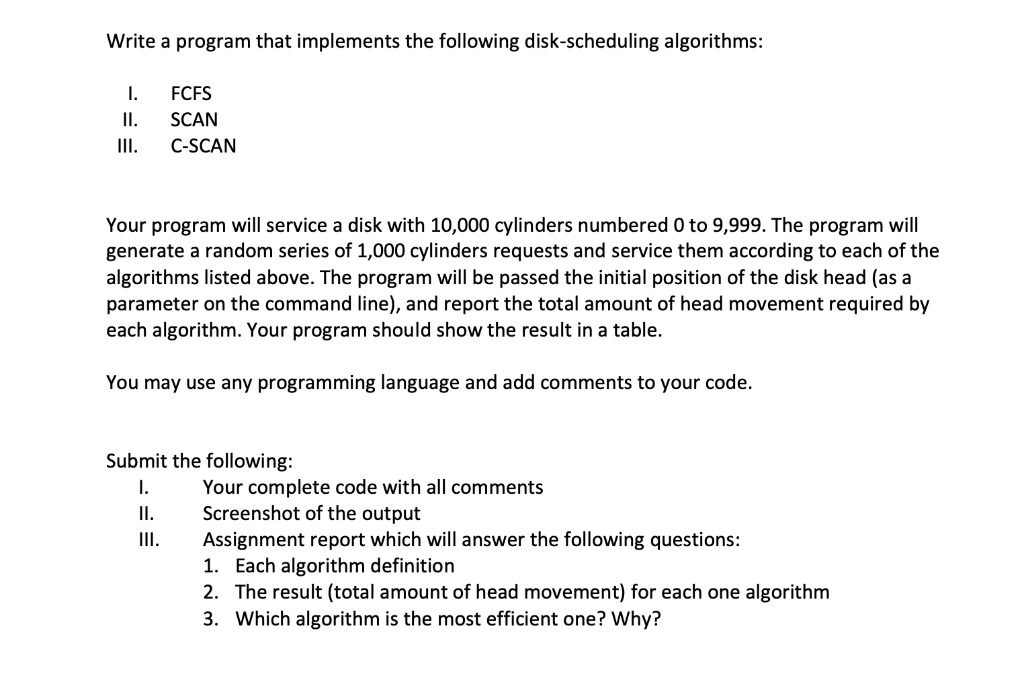 Solved Write a program that implements the following | Chegg.com