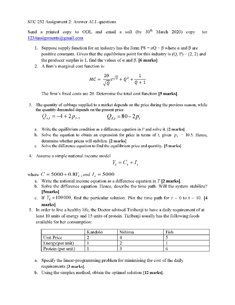 Solved SEC 232 Assignment 2: Answer ALL questions March | Chegg.com