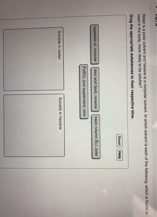 Solved Water is a polar solvent and hexane is a nonpolar | Chegg.com