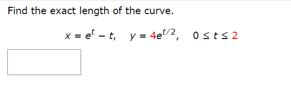 Solved Find the exact length of the curve. | Chegg.com