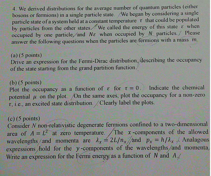 Solved 4. We derived distributions for the average number of | Chegg.com
