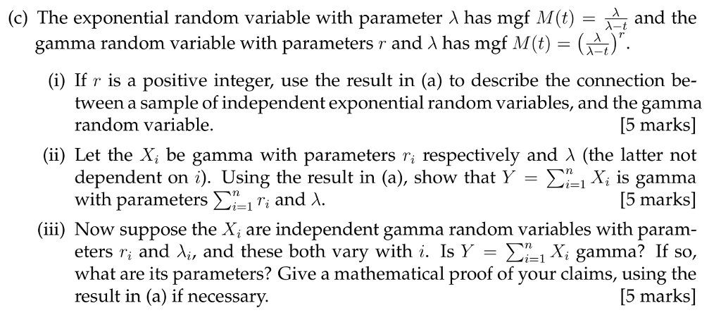 Solved Let Xi,... , Xn be independent random variables with | Chegg.com