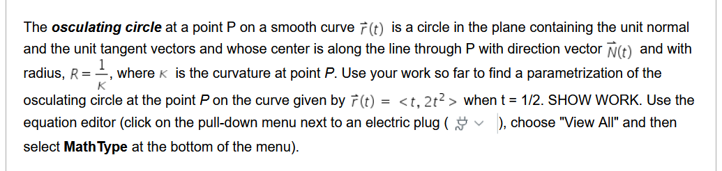 Solved Definition (Principal Unit Normal Vector) The | Chegg.com