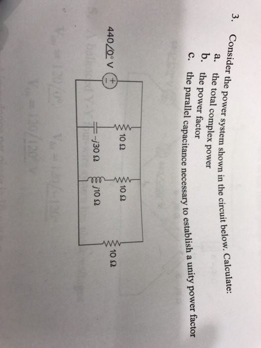 Solved Consider the power system shown in the circuit below. | Chegg.com