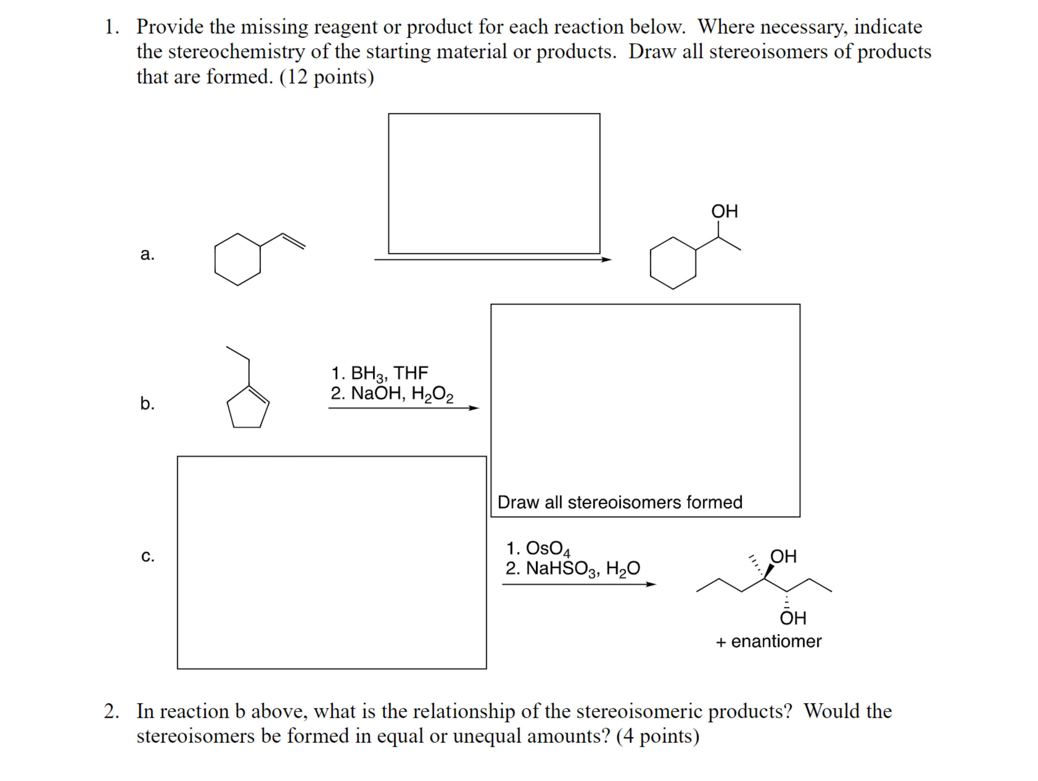 Solved Provide the missing reagent or product for each | Chegg.com