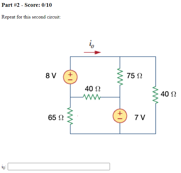 Solved Using mesh analysis, find the current labelled i0 in | Chegg.com