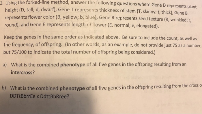 Solved forked-line method, answer the following questions | Chegg.com