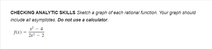 Solved CHECKING ANALYTIC SKILLS Sketch a graph of each | Chegg.com