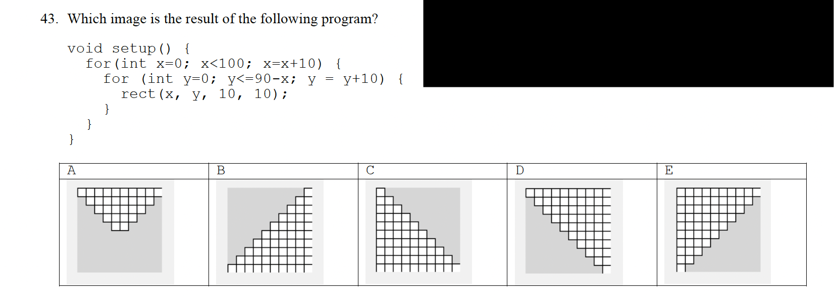 43. Which image is the result of the following | Chegg.com