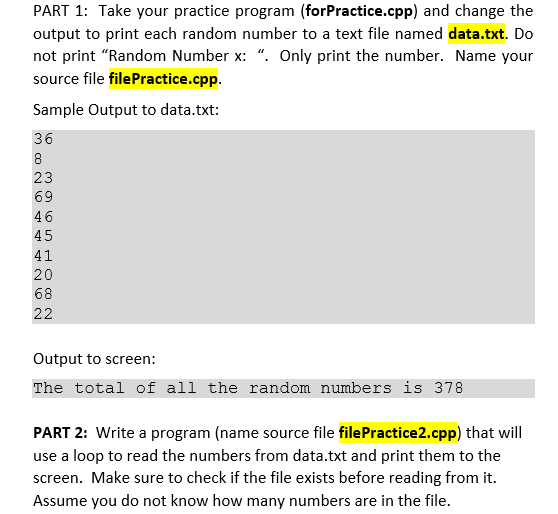 Solved C++ PROGRAM forPractice.cpp file #include | Chegg.com