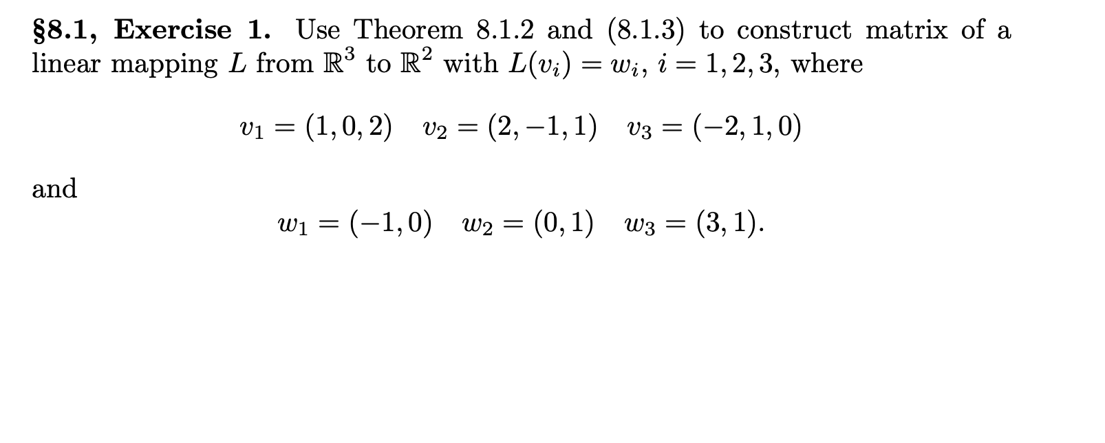 Solved §8.1, Exercise 1. Use Theorem 8.1.2 and (8.1.3) to | Chegg.com