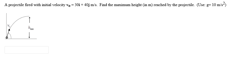 Solved A projectile fired with initial velocity vo = 301 + | Chegg.com