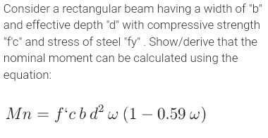Solved Consider a rectangular beam having a width of "b" and | Chegg.com