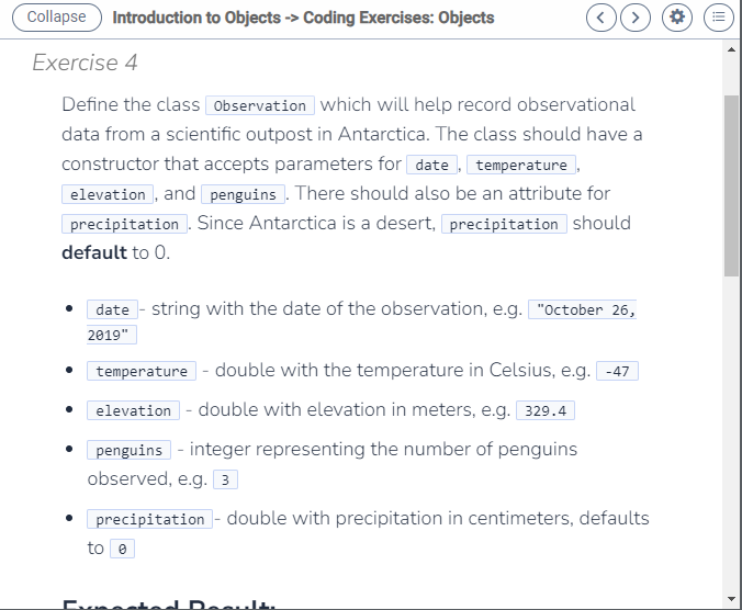 xercise 4 Define the class which will help record | Chegg.com