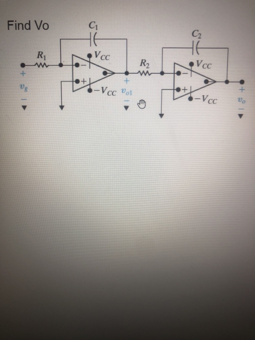 Solved C1 Find Vo C2 cC Vcc cC | Chegg.com