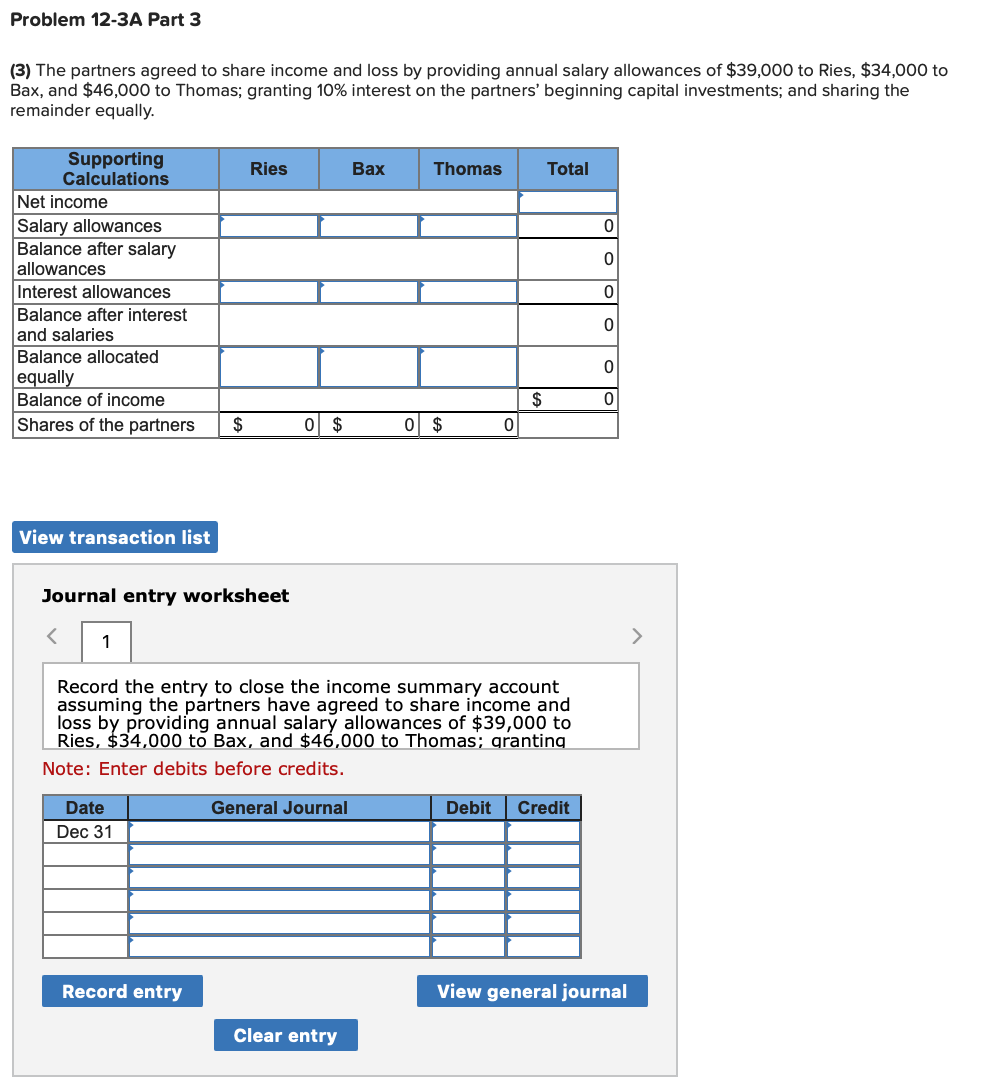 Solved Required information Problem 12-3A Allocating | Chegg.com